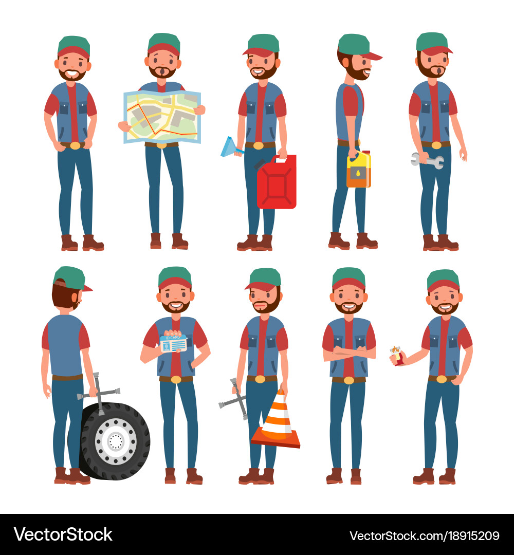 Truck driver professional worker man Royalty Free Vector