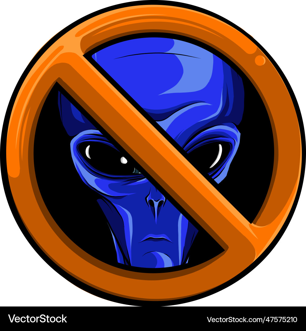 Alien head design Royalty Free Vector Image - VectorStock