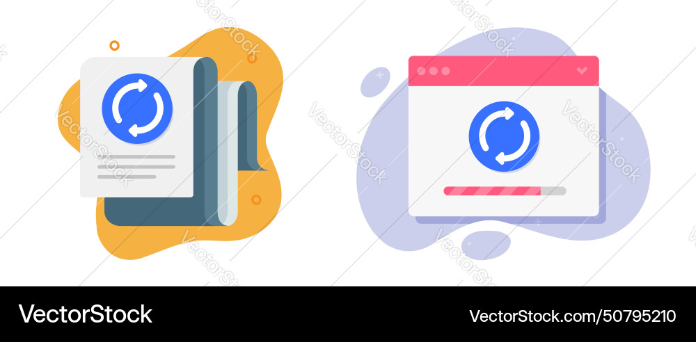 Document update renew icon internet web service Vector Image