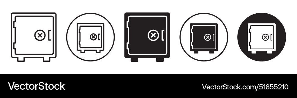 Locker icon set collection for web Royalty Free Vector Image