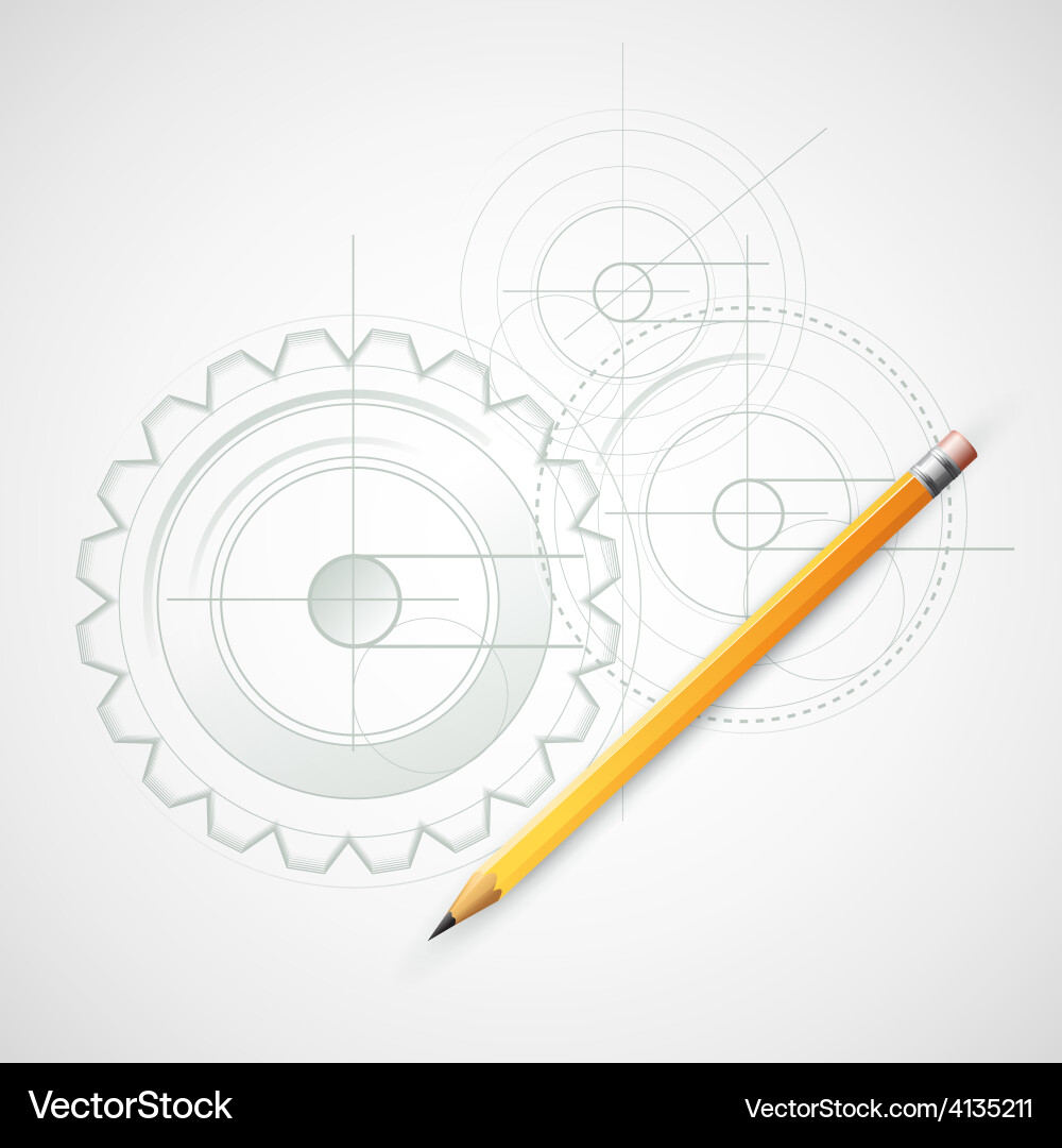 Background drawing with pencil Royalty Free Vector Image