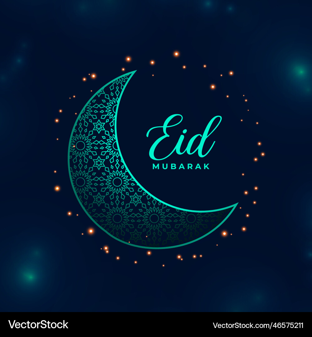 Beautiful eid ul fitr decorative background Vector Image