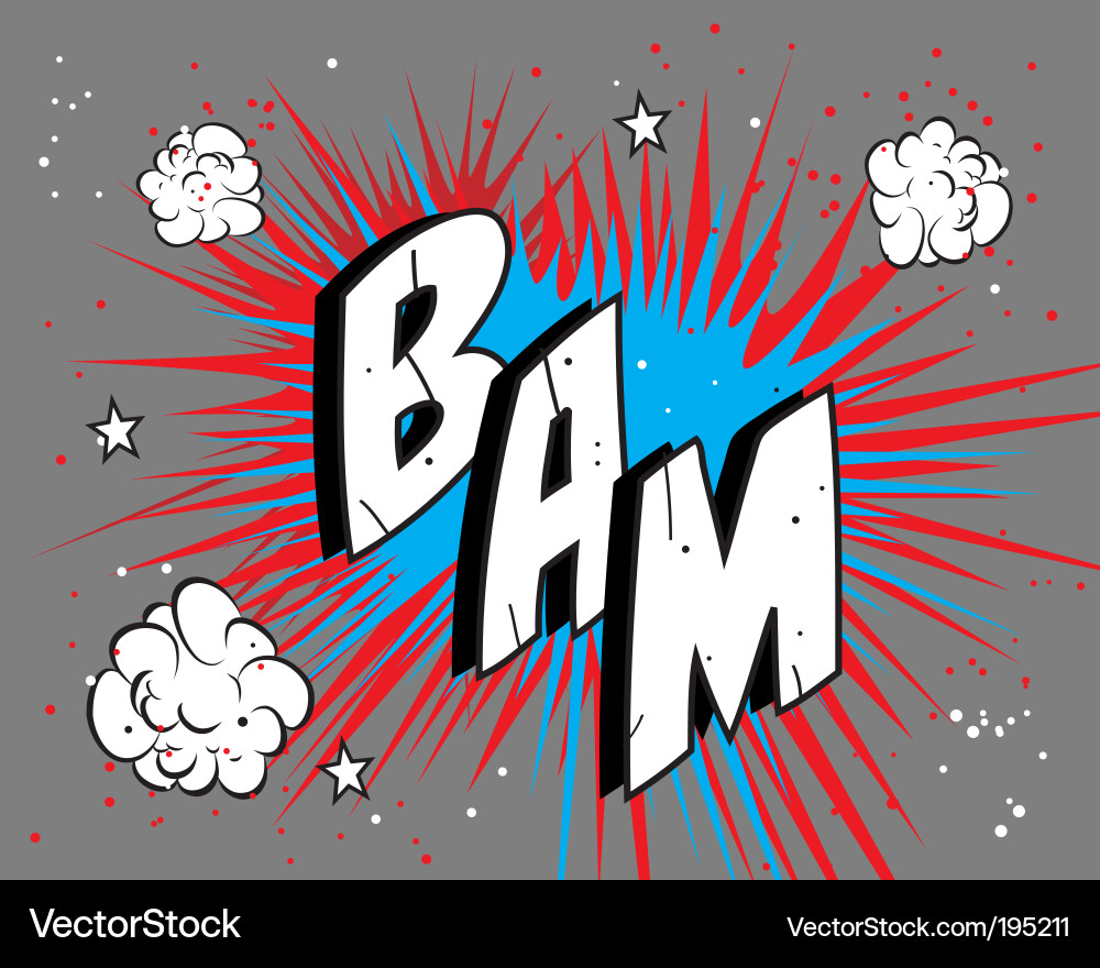 Comic book bam Royalty Free Vector Image - VectorStock