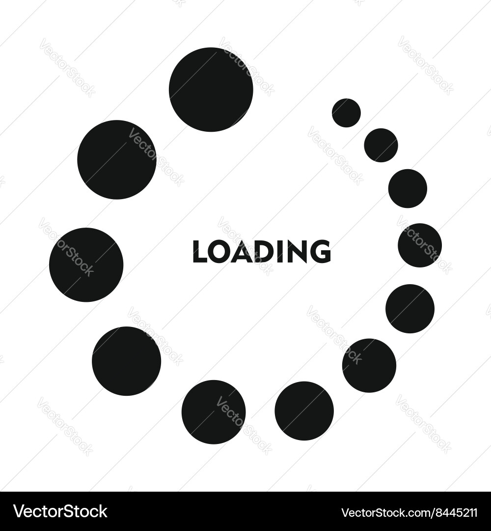 Loading icon in simple style Royalty Free Vector Image