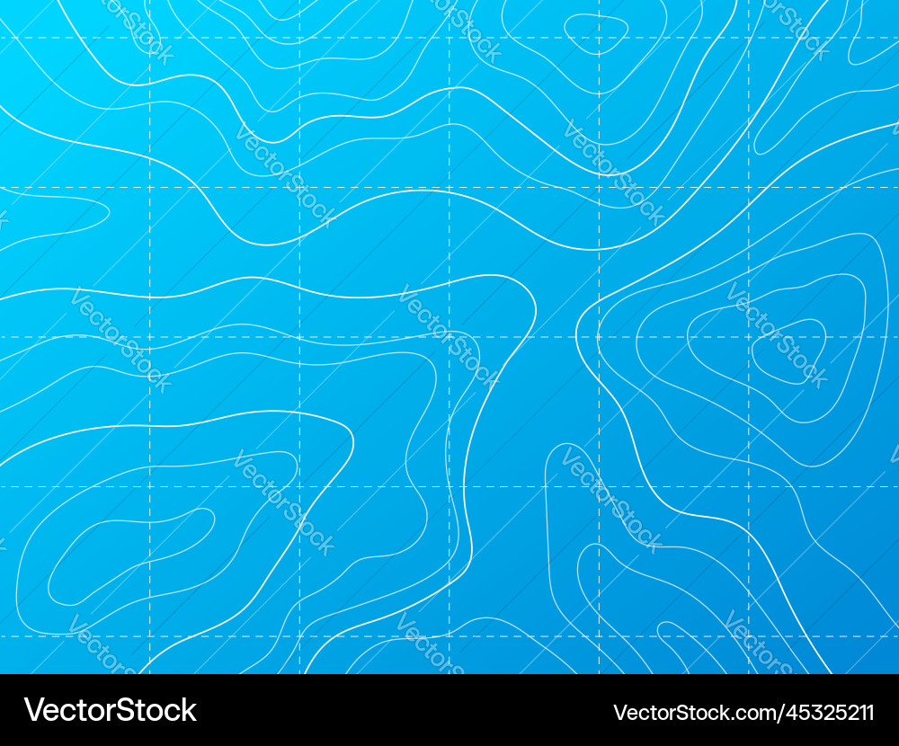 Ocean Topographic Contour Map Royalty Free Vector Image