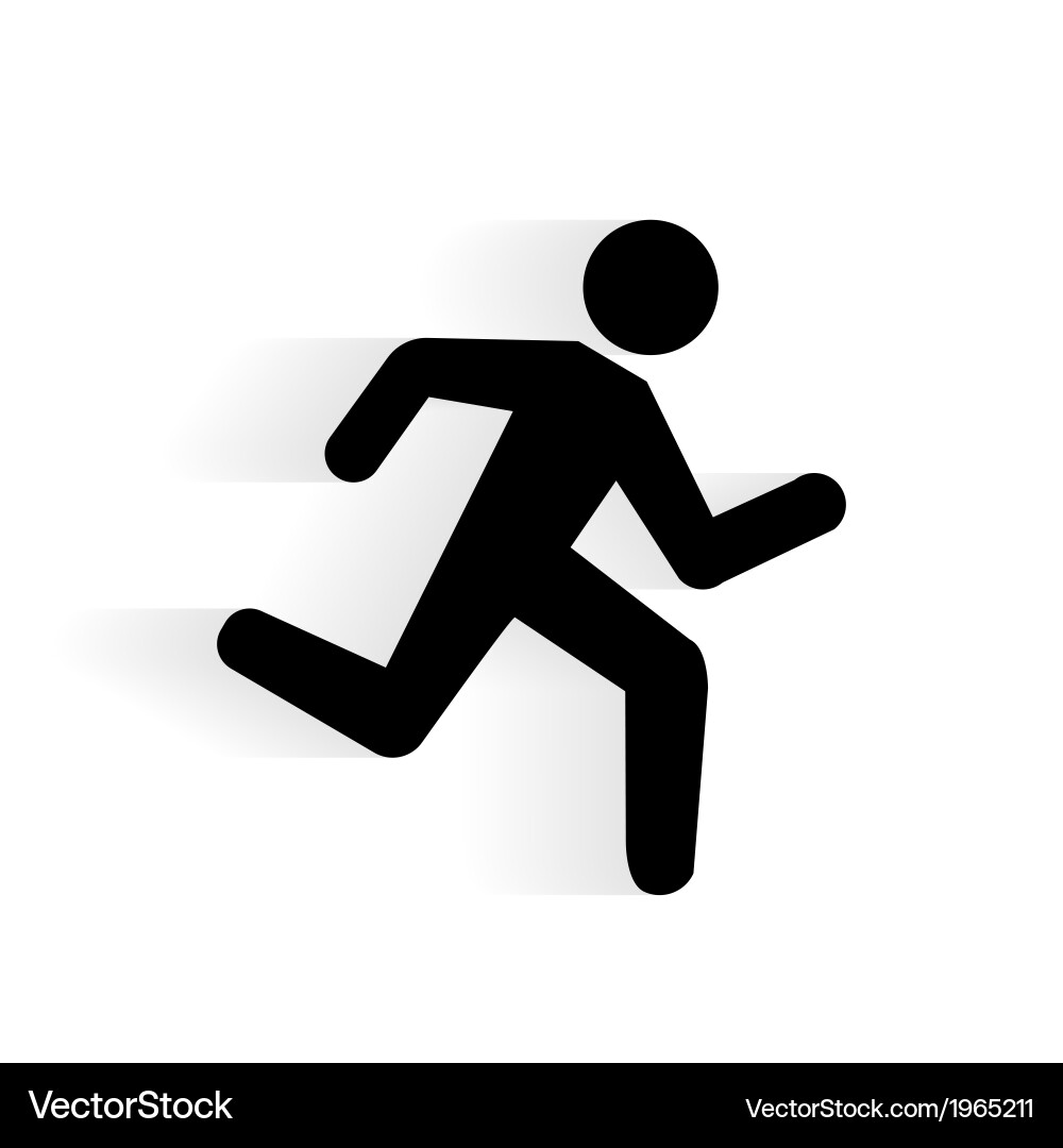 Running human icon Royalty Free Vector Image - VectorStock