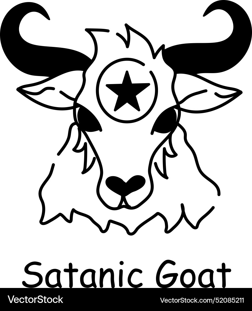 Satanic goat Royalty Free Vector Image - VectorStock Satanic goat Royalty Free Vector Image - VectorStock