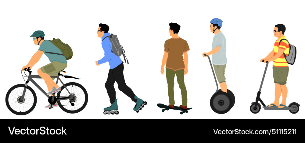 Urban ways transportation method Royalty Free Vector Image