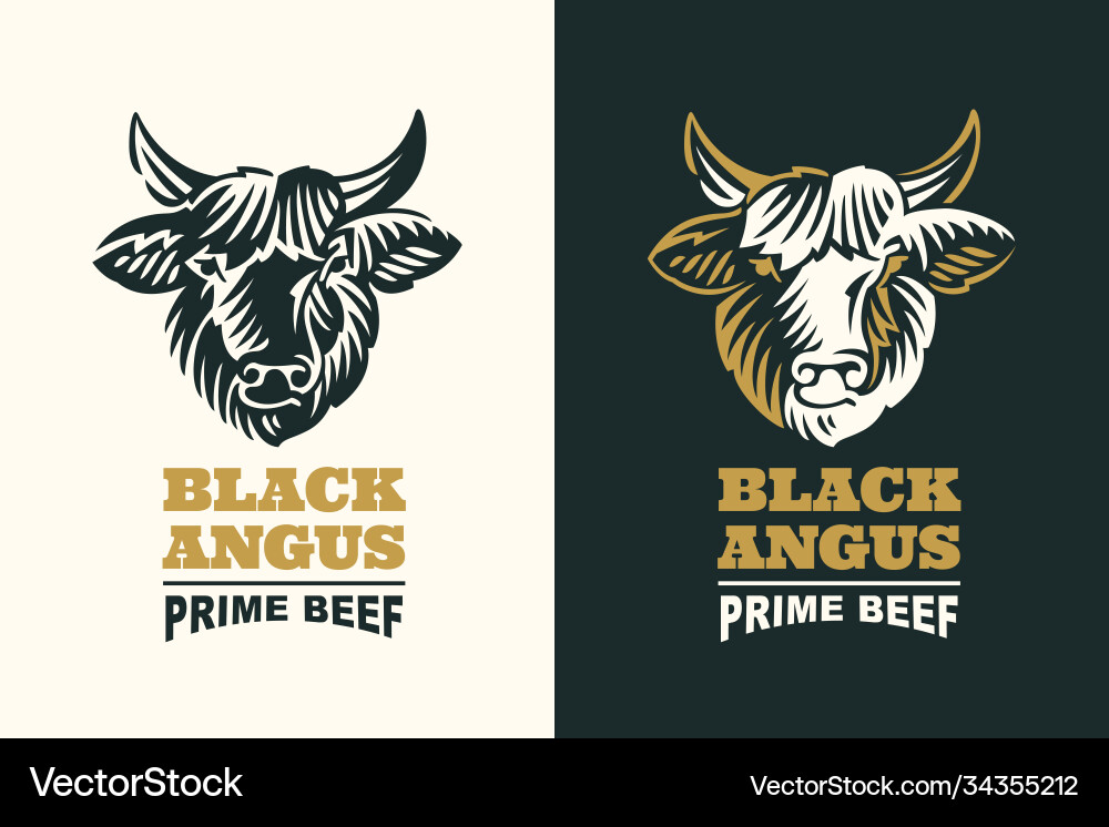 Black Angus Logo Black Angus Cow Logo Design Template Graphic By