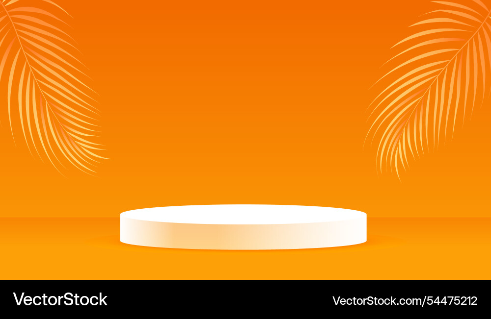Empty 3d pedestal platform background for product Vector Image