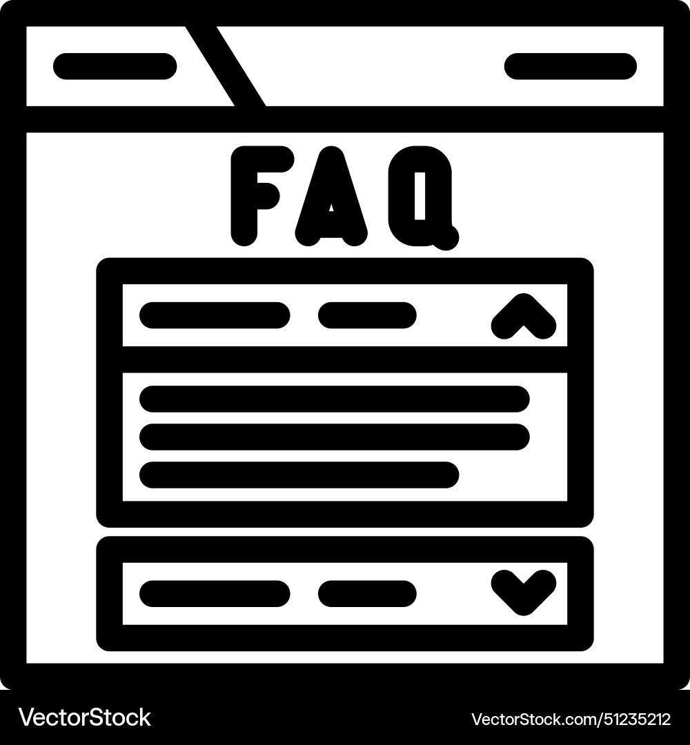 Faq schema seo line icon Royalty Free Vector Image Faq schema seo line icon Royalty Free Vector Image