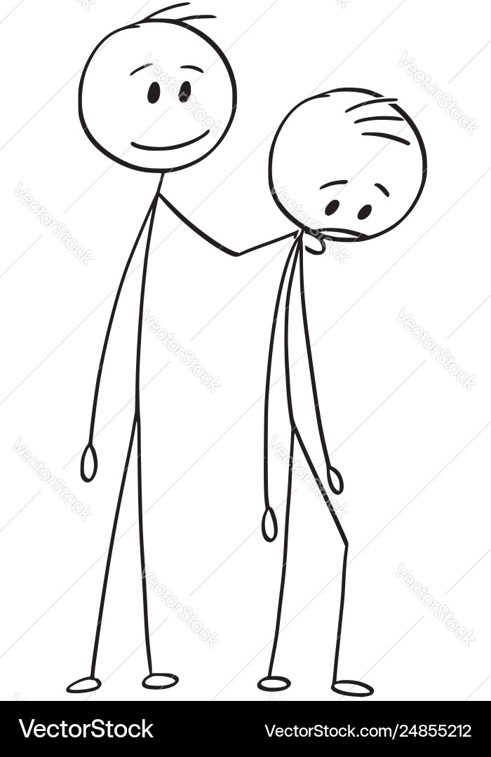 Friend Offering Support Royalty Free Vector Image