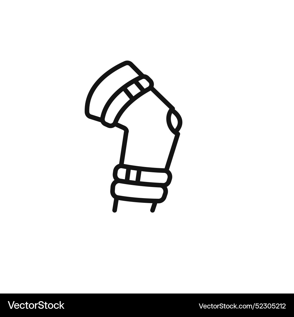 Knee orthopedic brace icon 2 outline collection Vector Image