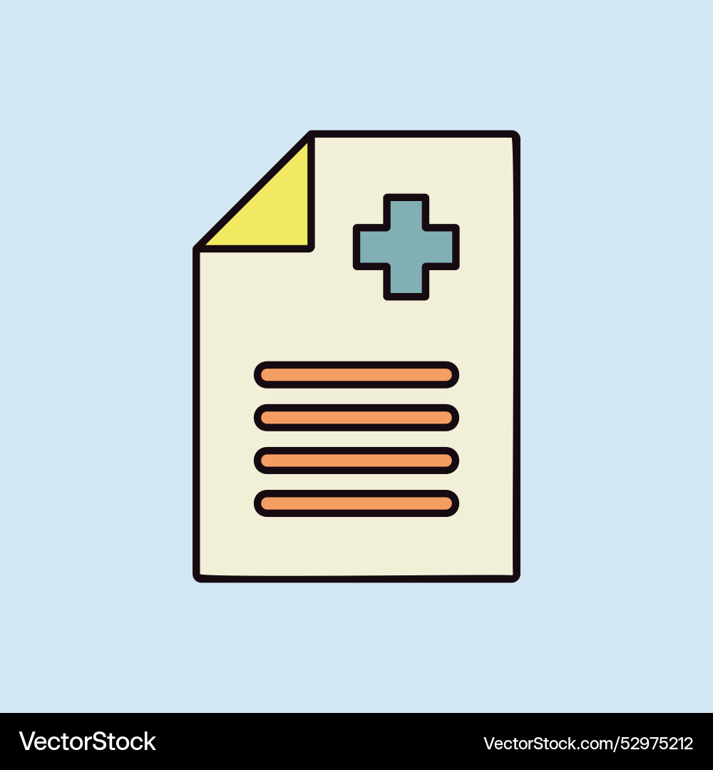 Medical report clinical record icon Royalty Free Vector