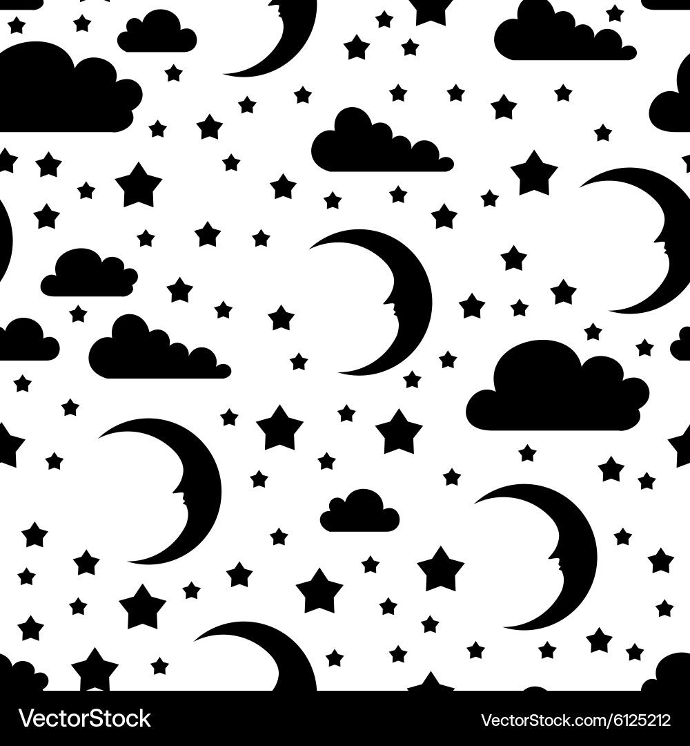 Moon pattern Royalty Free Vector Image - VectorStock