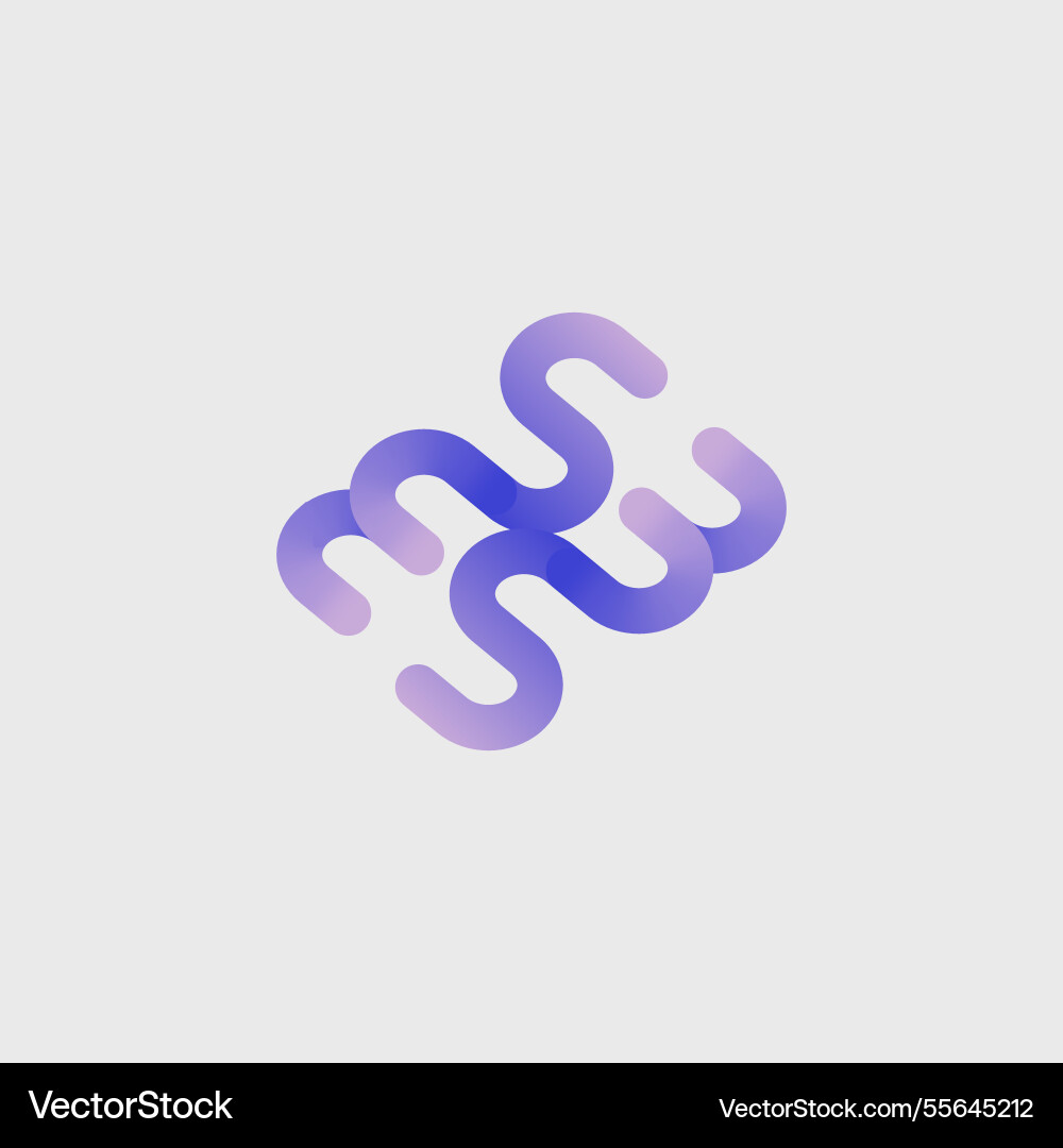 Ms m s creative modern letter icon sm unique artis