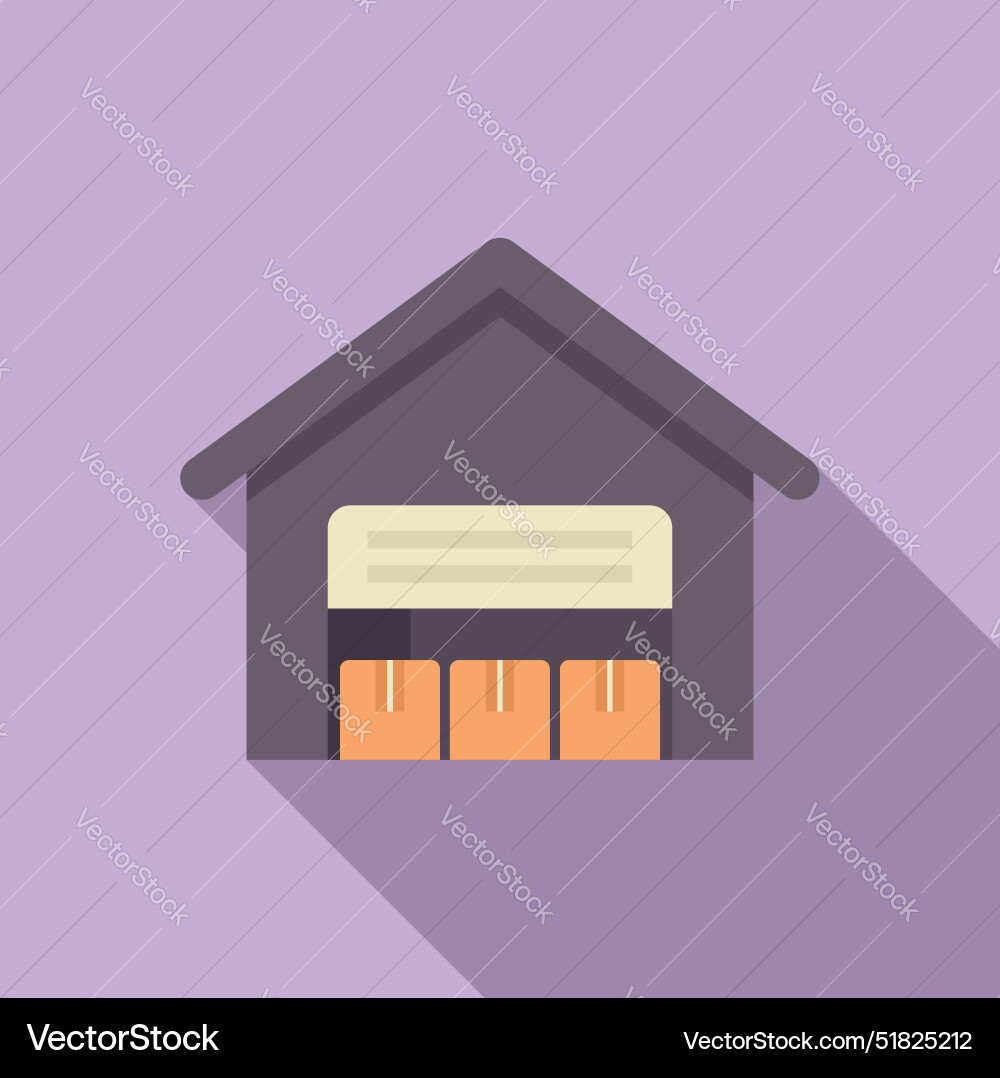Warehouse building storing goods for delivery Vector Image
