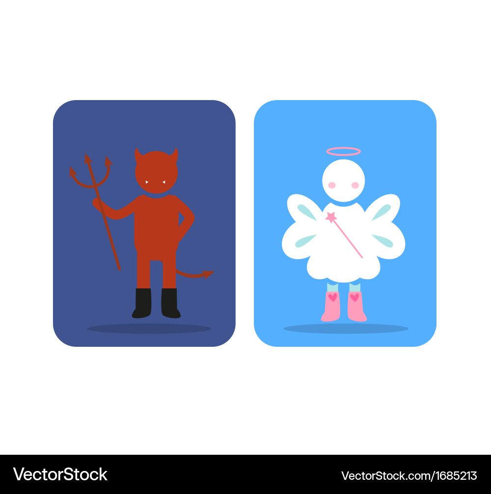 Angel devil Royalty Free Vector Image - VectorStock