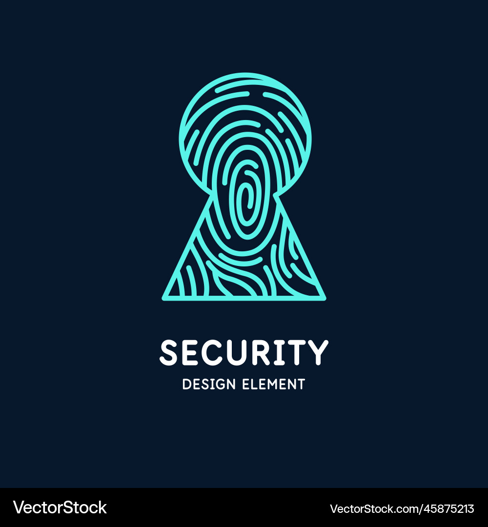 Biometric identification symbol a flat-style Vector Image