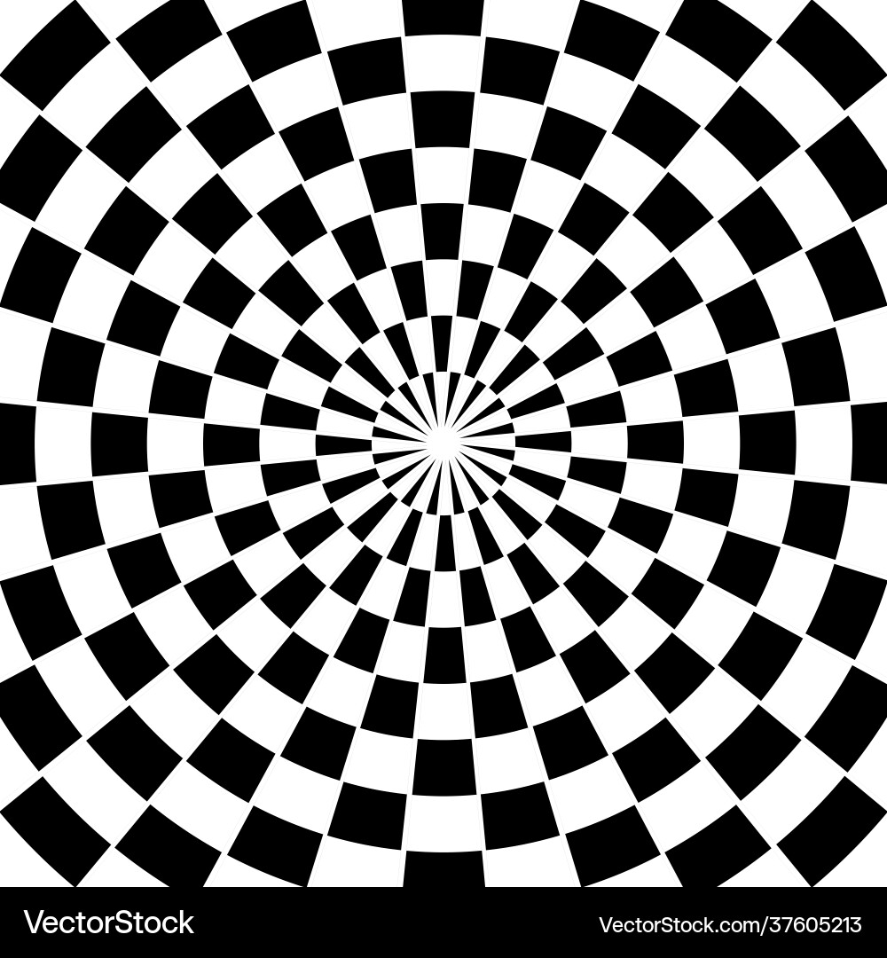 Checkered spiral swirl background Royalty Free Vector Image