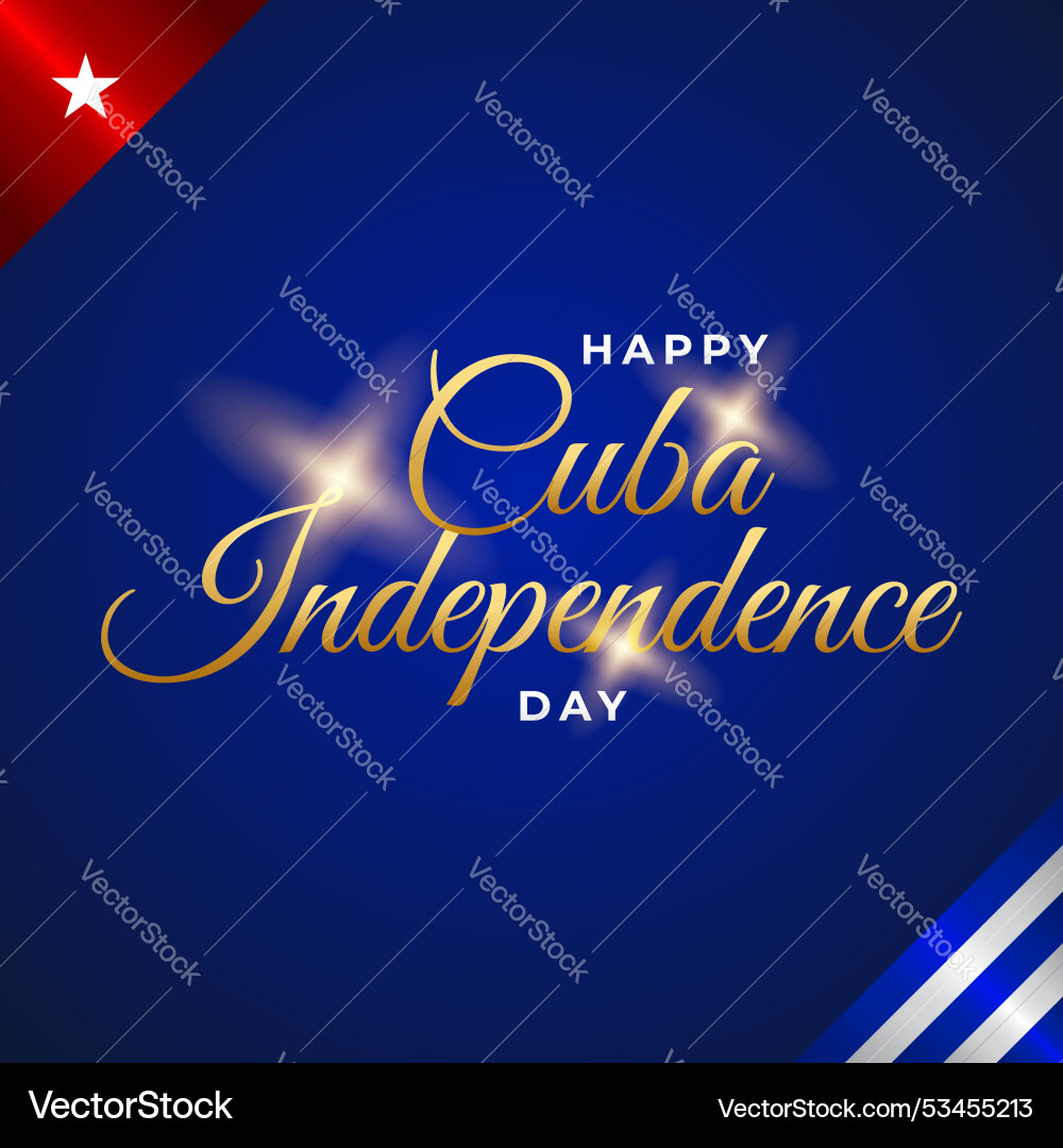 Cuba independence day design collection Royalty Free Vector
