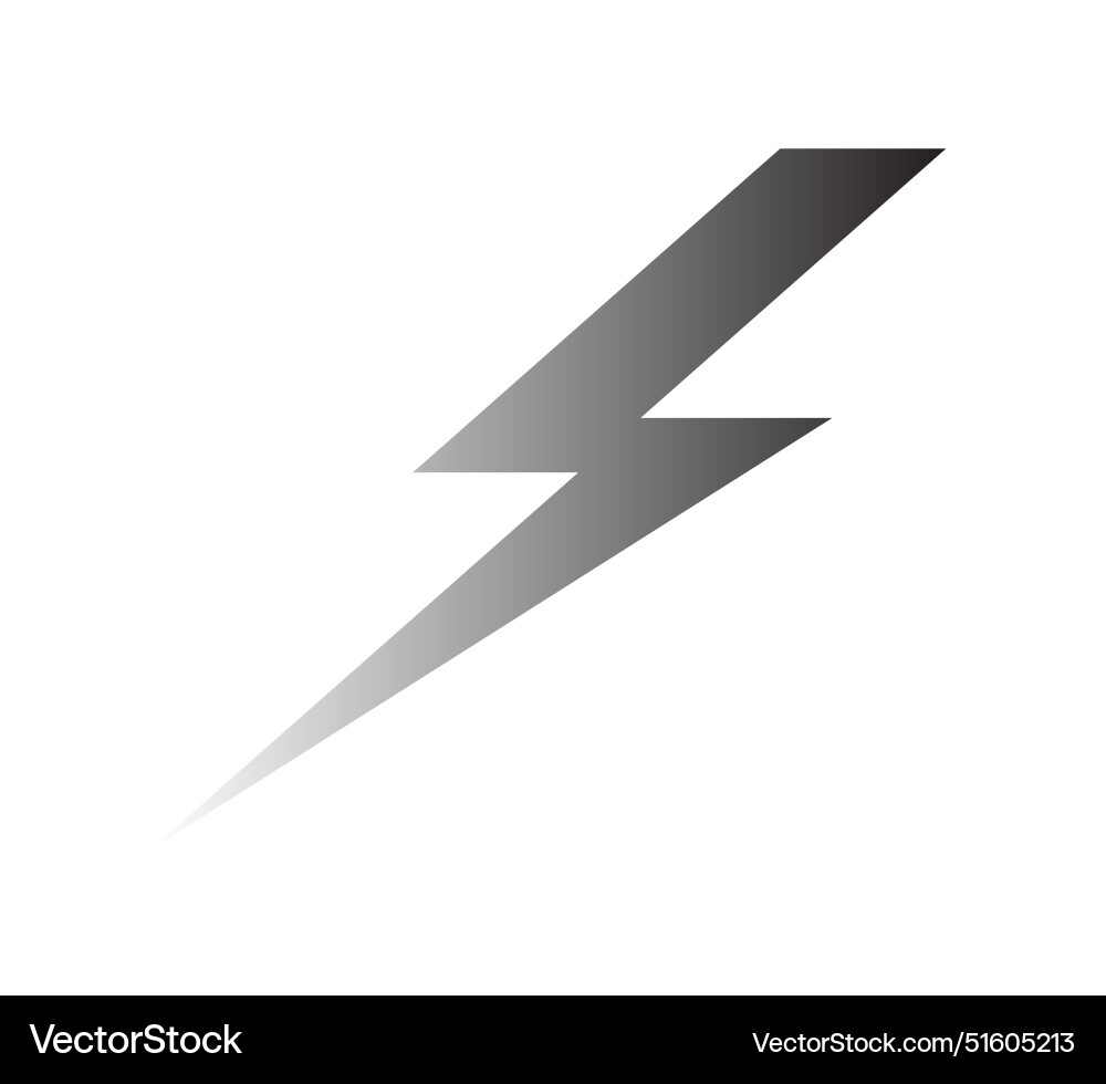 Electric power button lightning icon flat design Vector Image
