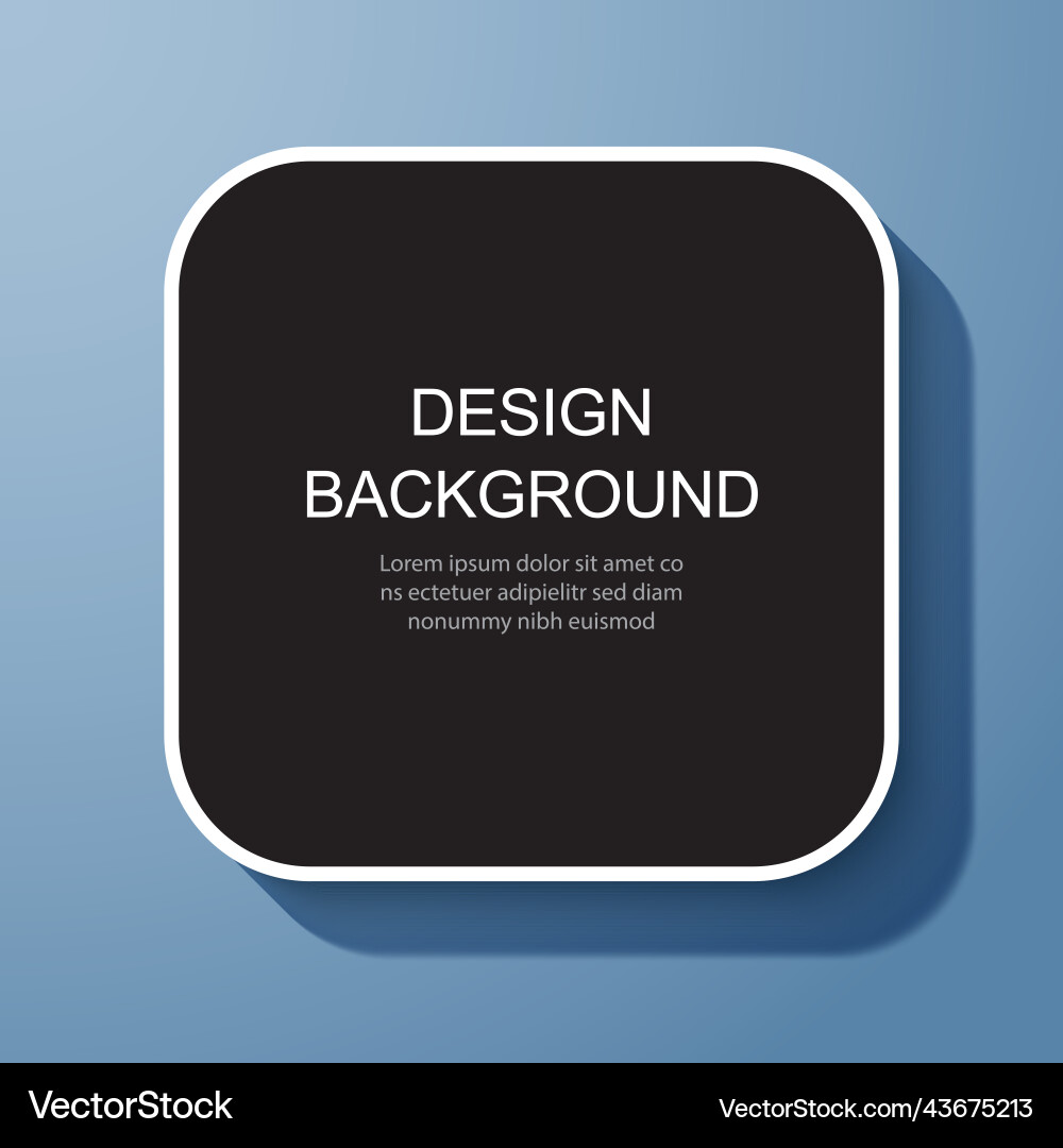 Light box square sign display template on blue Vector Image