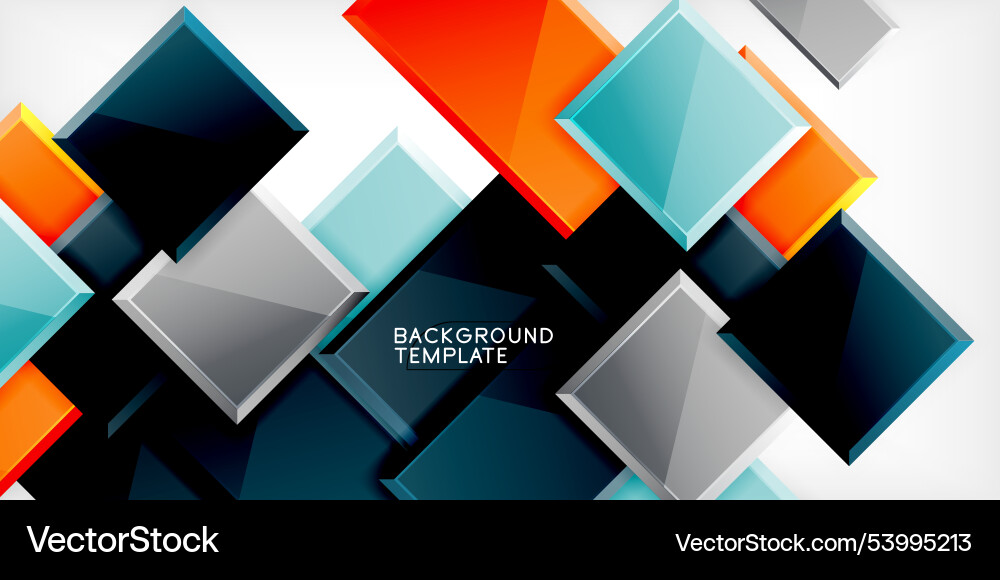 Square shape color abstract geometry Royalty Free Vector
