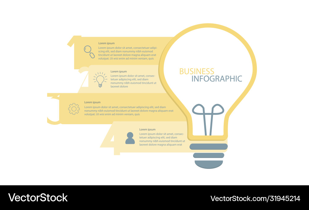 Abstract infographics numbers step options Vector Image