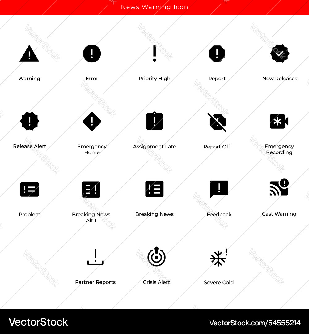 Big set of warning sign collection warning symbol Vector Image