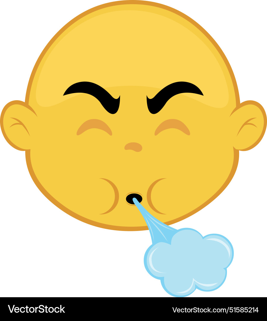 Emoticon blowing Royalty Free Vector Image - VectorStock