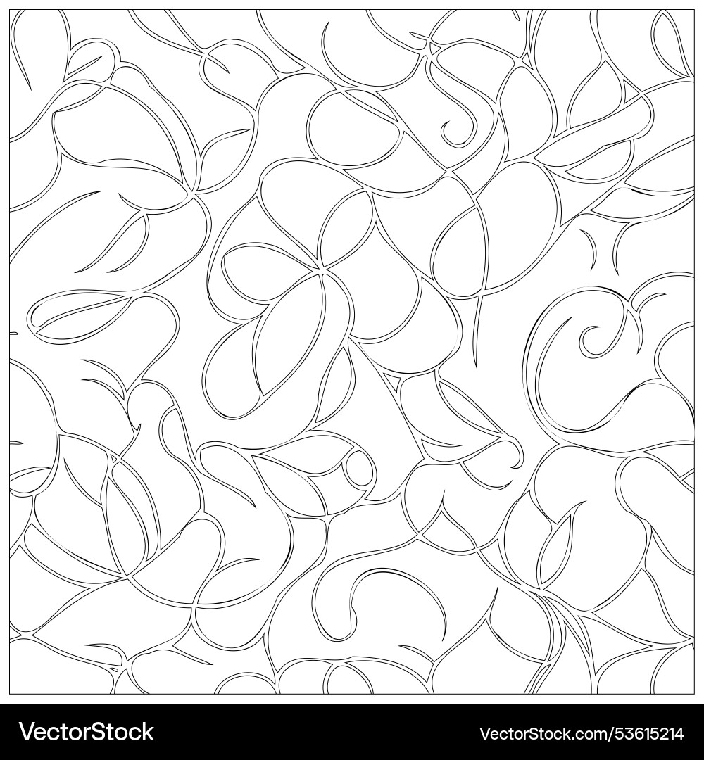 Floral vine pattern outline sketch Royalty Free Vector Image