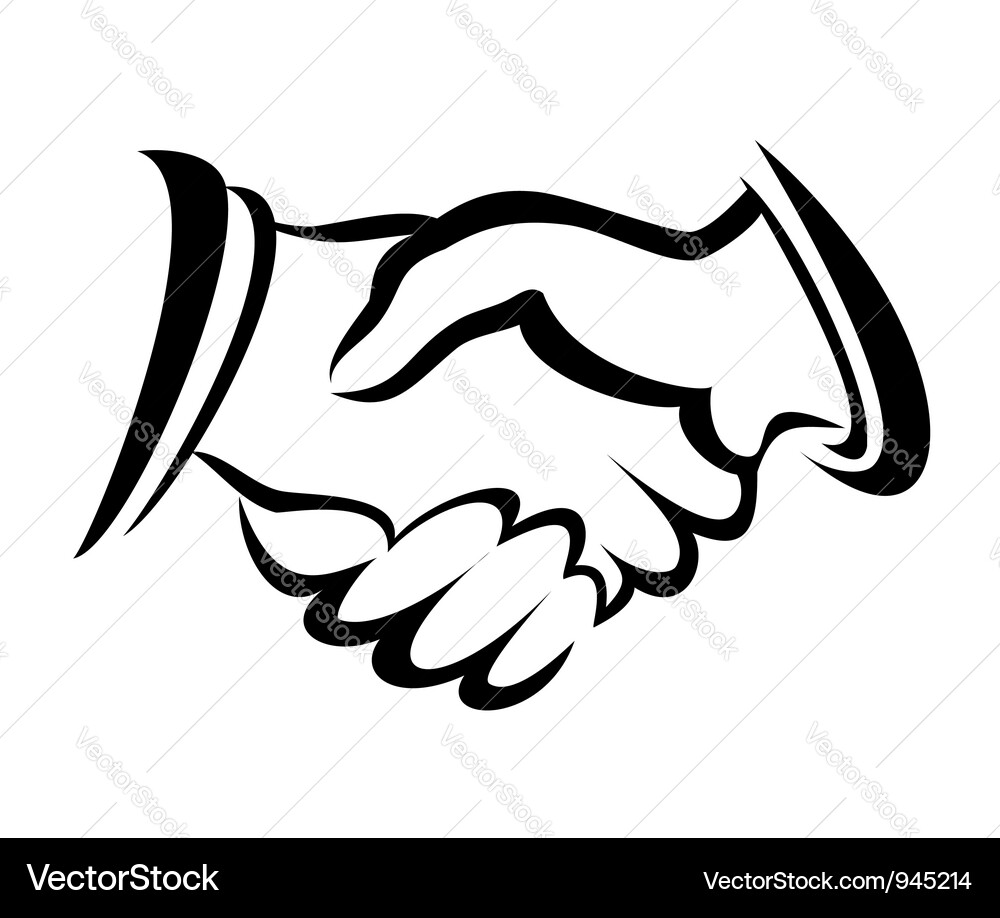 Handshake symbol Royalty Free Vector Image - VectorStock