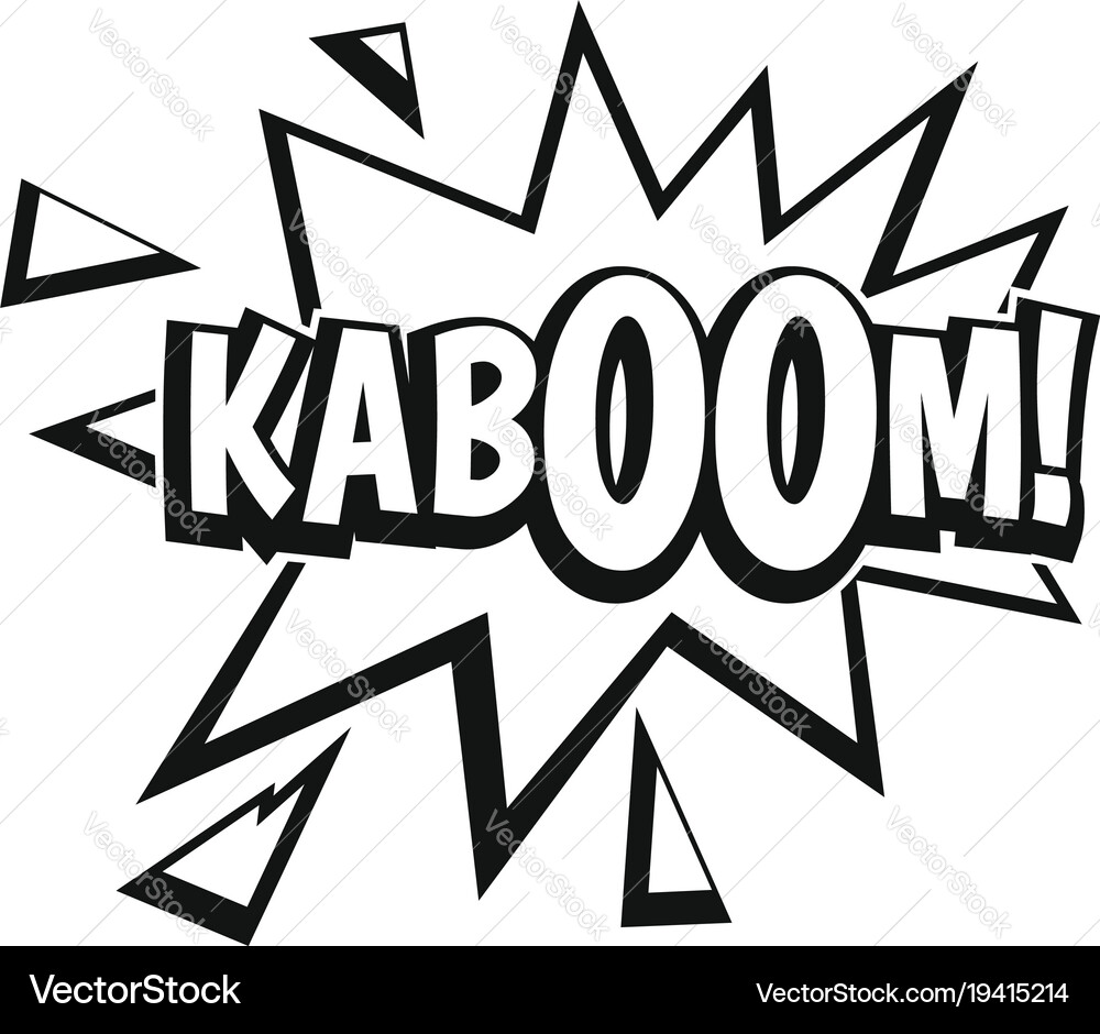 Kaboom Explosion Icon Royalty Free Vector Image