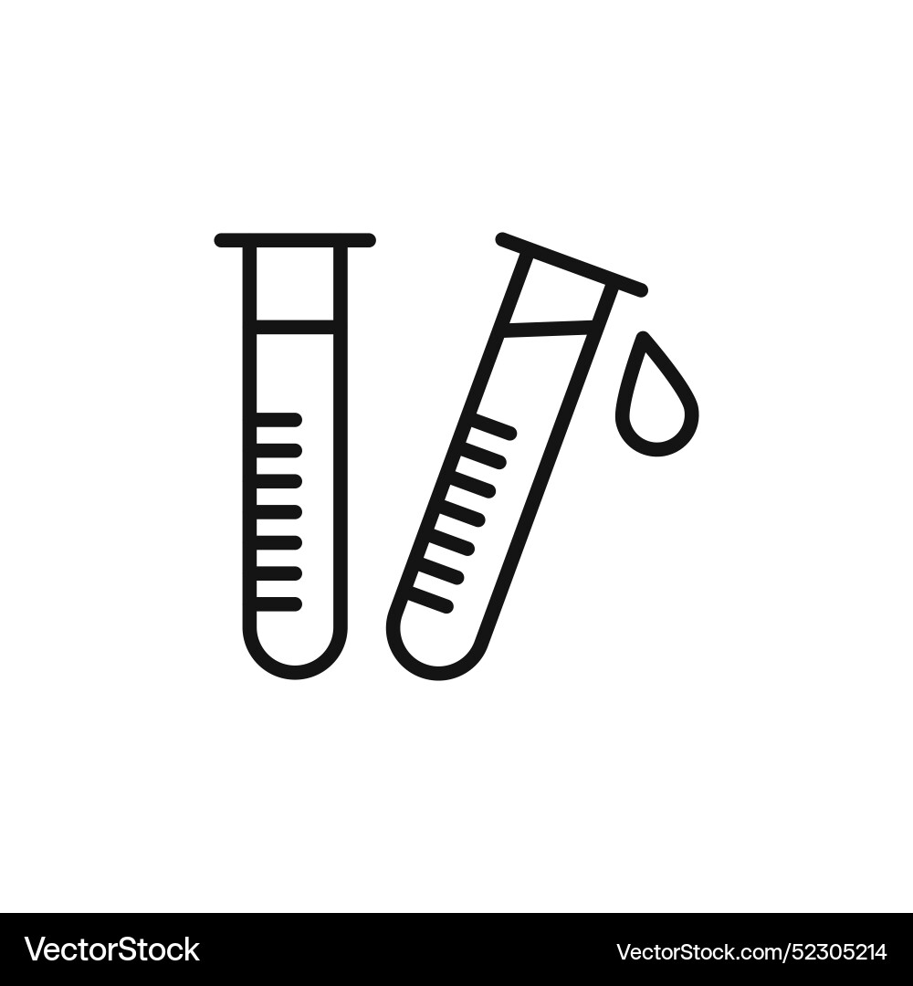 Laboratory test icon outline collection in black Vector Image