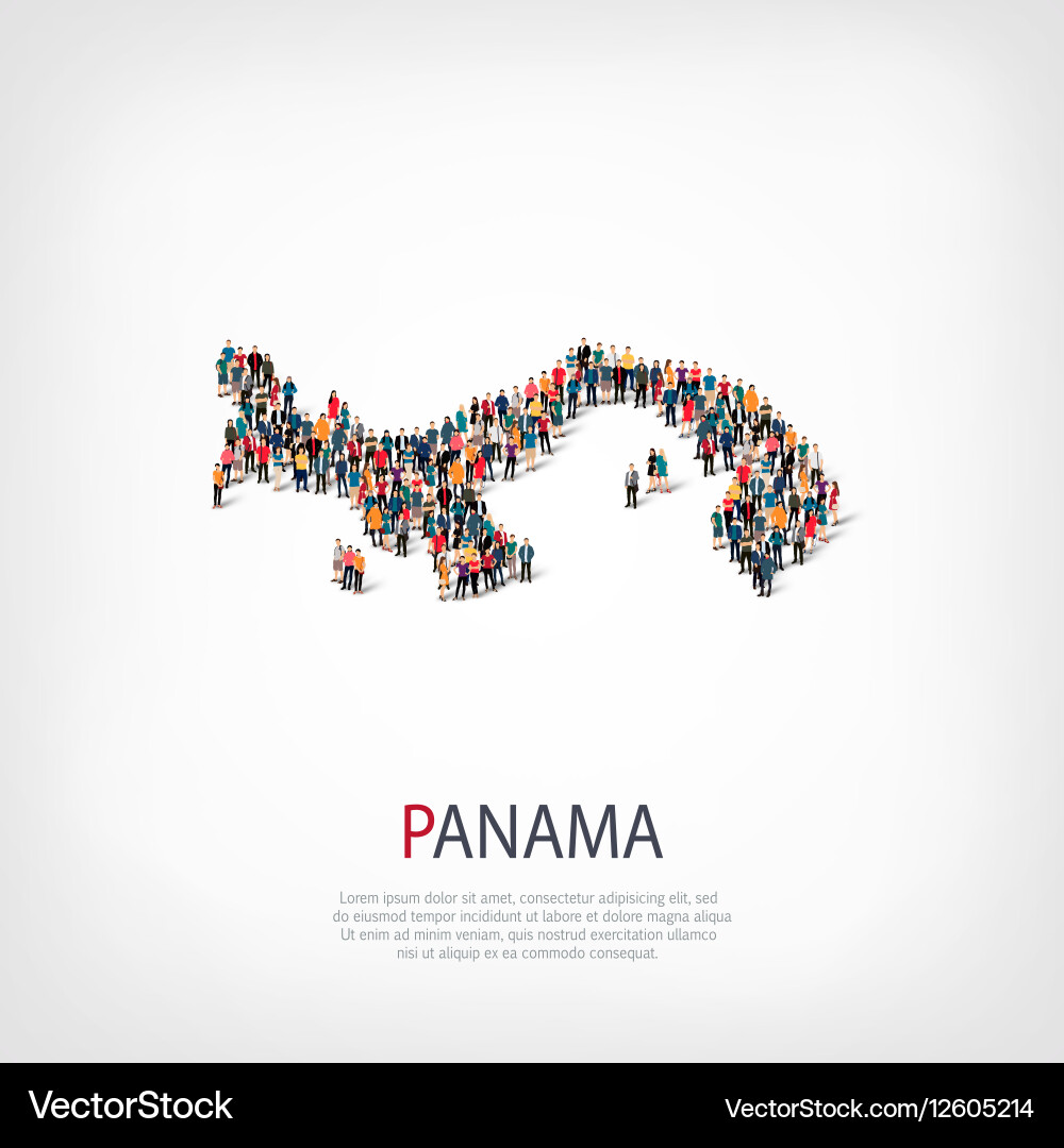 People map country panama Royalty Free Vector Image
