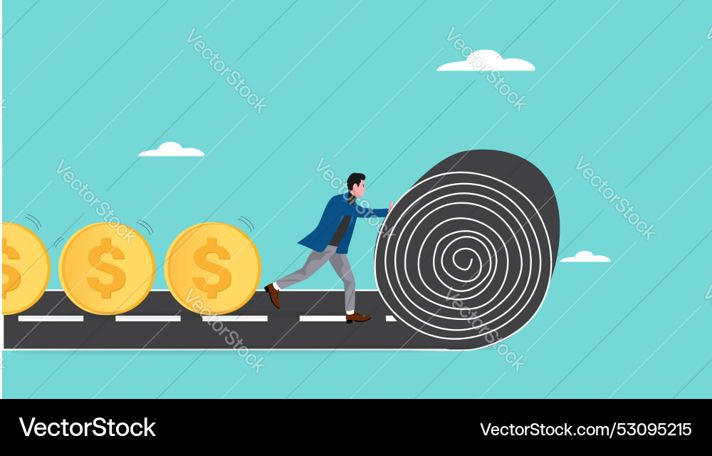Cash flow investment return profitable Royalty Free Vector