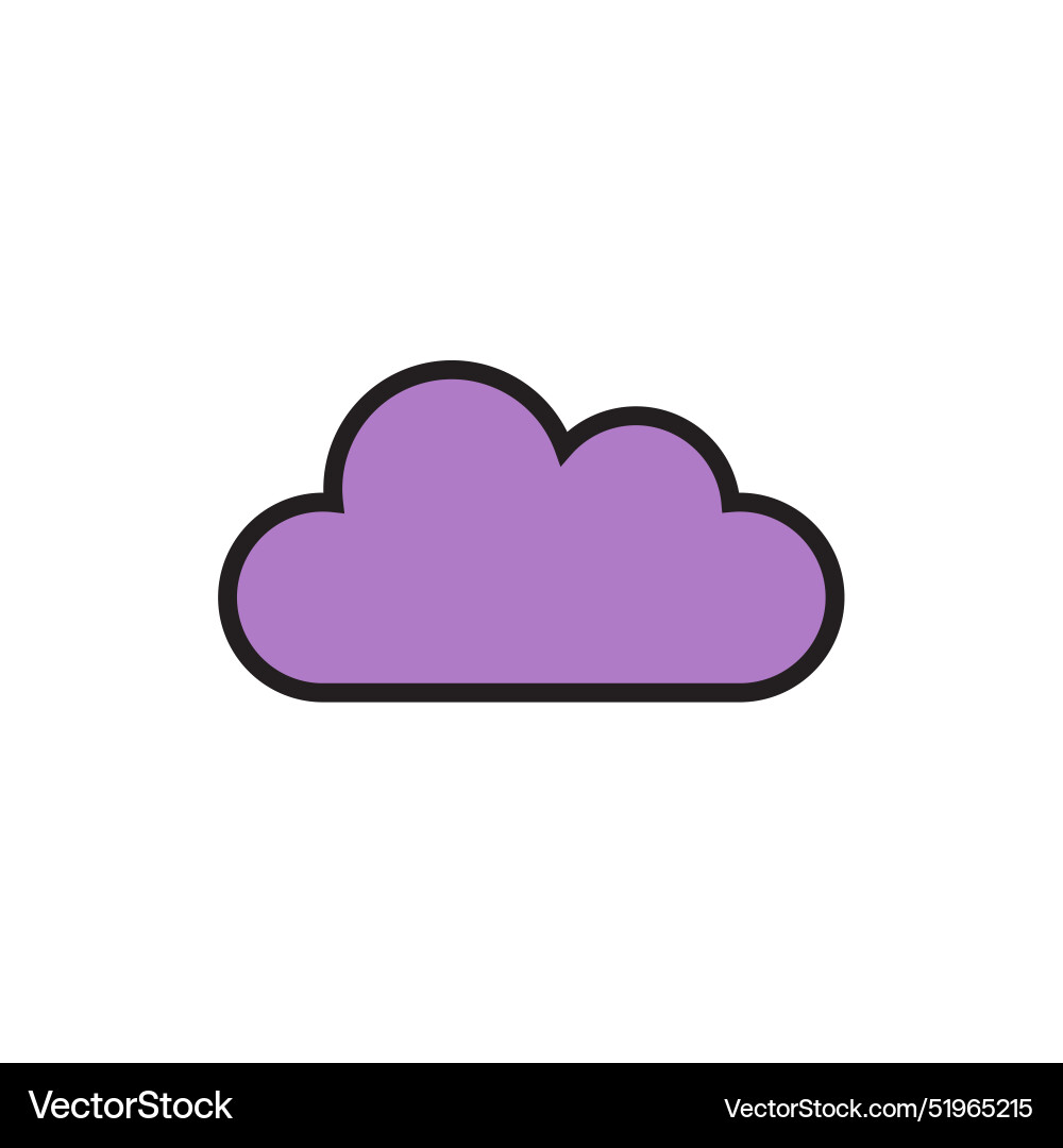 Flat cloud icon symbol Royalty Free Vector Image