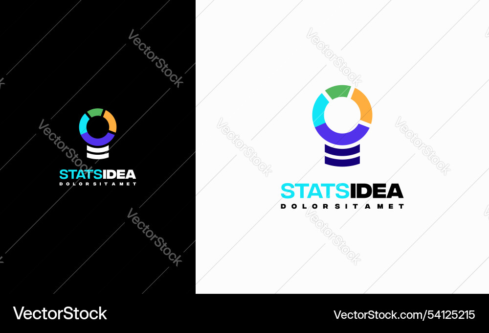 Idea stats logo designs concept education Vector Image