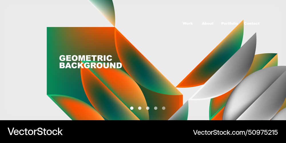 Minimal geometric web site page template design Vector Image