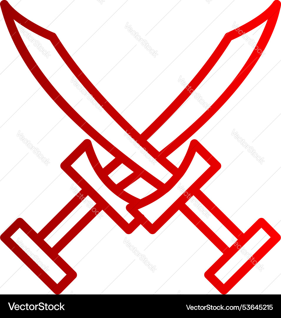 Sword line gradient icon Royalty Free Vector Image