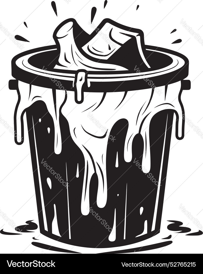 Waste bin emblem leading the charge Royalty Free Vector