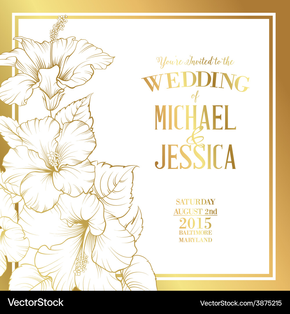 Wedding invitation text Royalty Free Vector Image