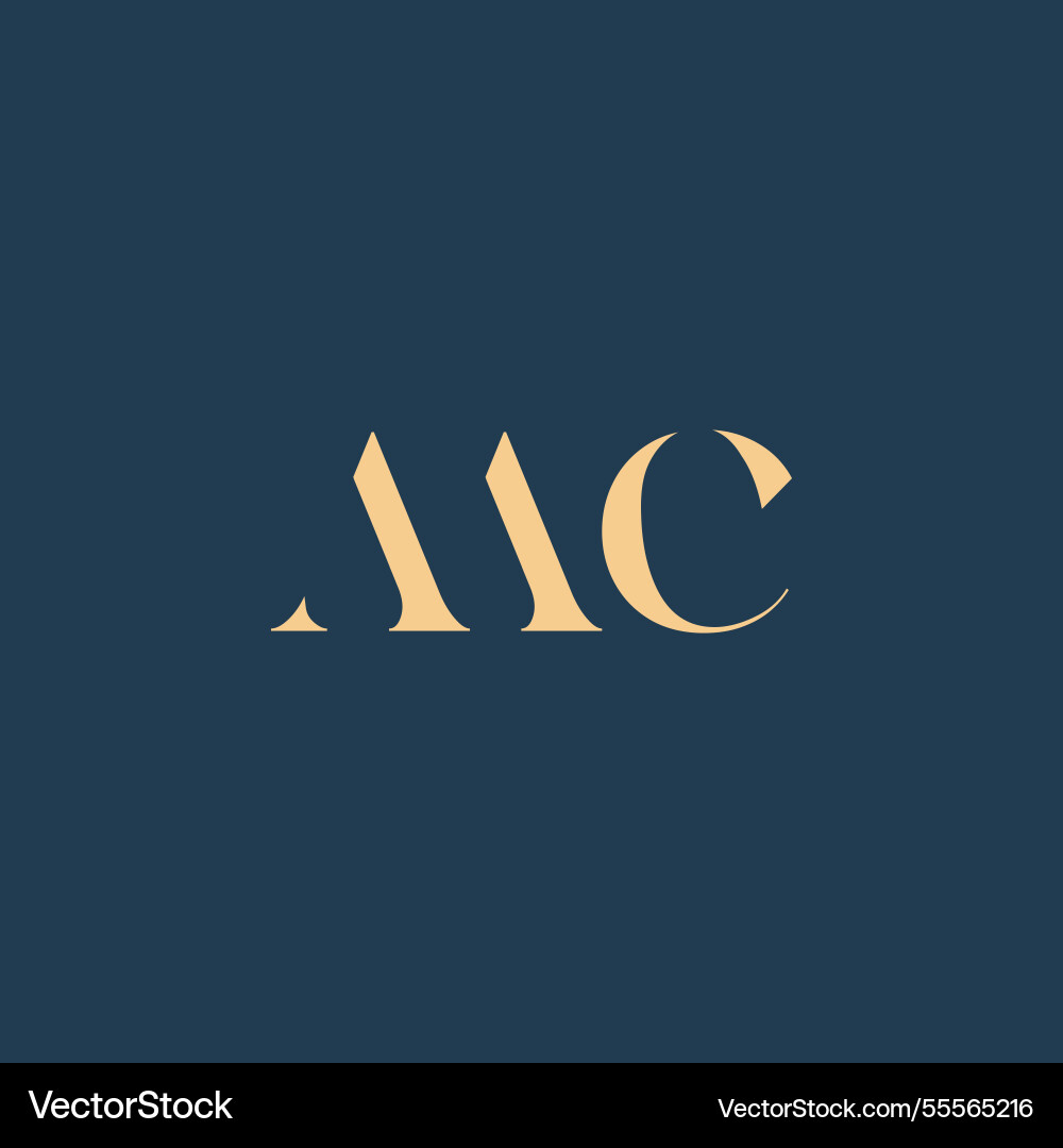 Aac abstract letter logo design Royalty Free Vector Image