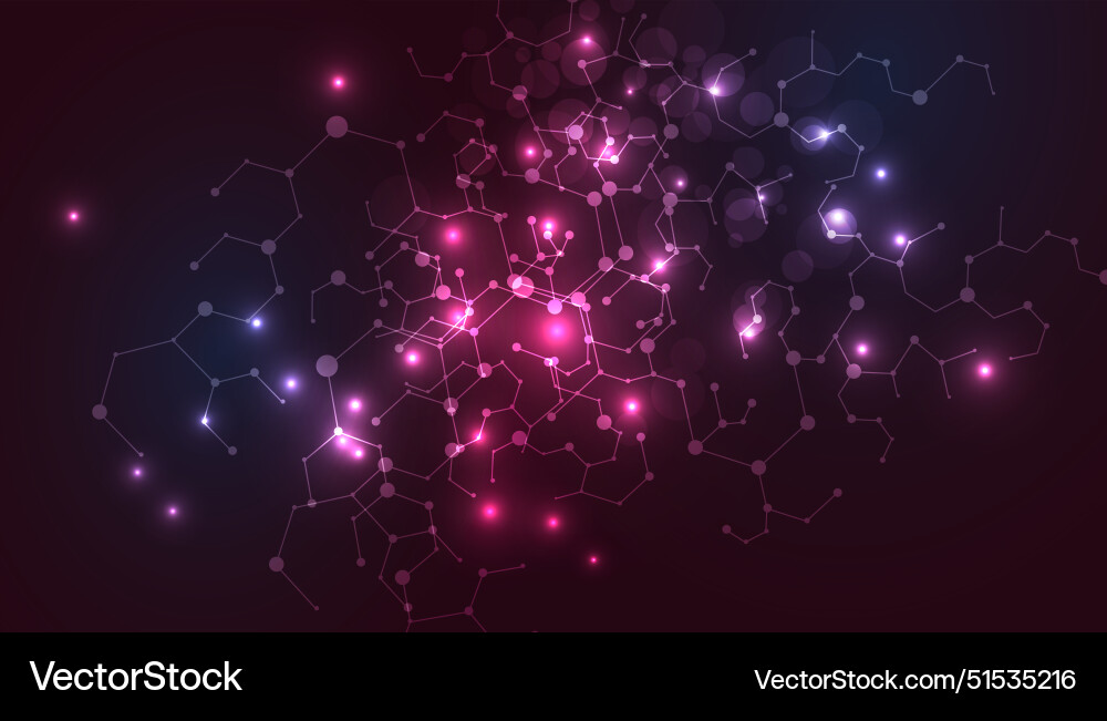 Abstract futuristic - molecule technology Vector Image