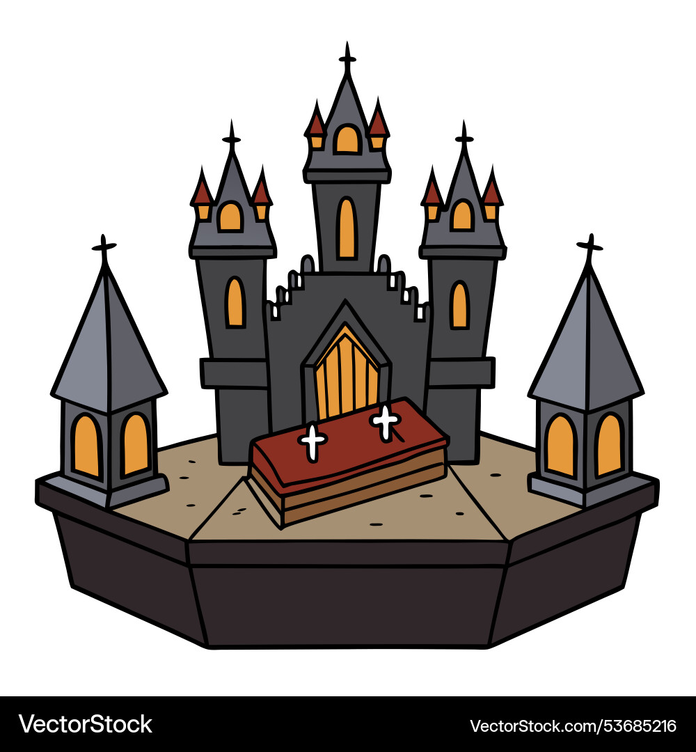 An old gothic vampire transylvanian castle Vector Image