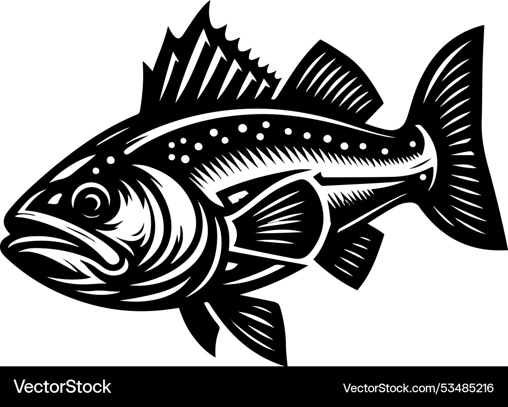 Cod fish silhouette Royalty Free Vector Image - VectorStock