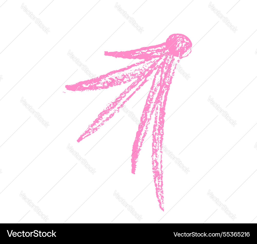 Crayon drawn comets twinkle and blinking Vector Image