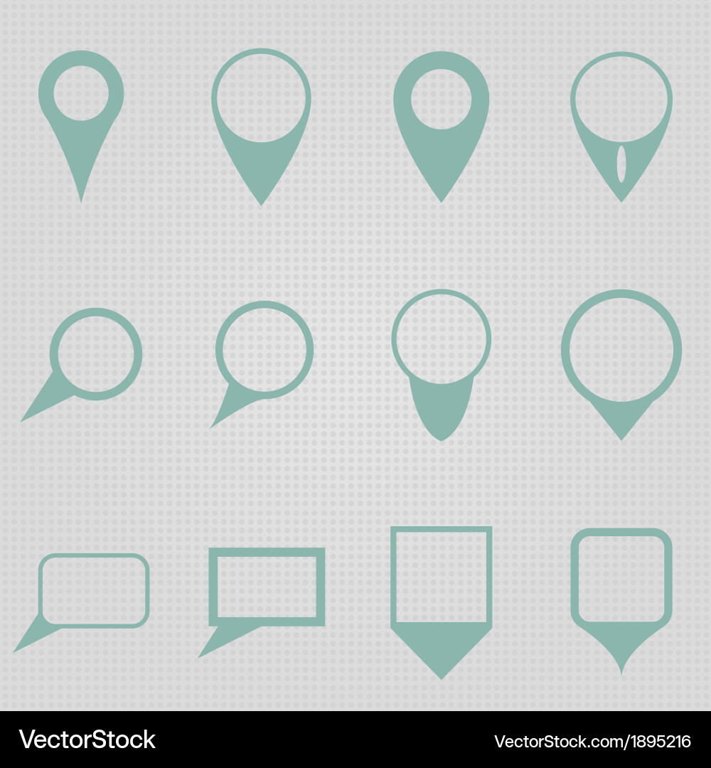 Simple map pointers Royalty Free Vector Image - VectorStock