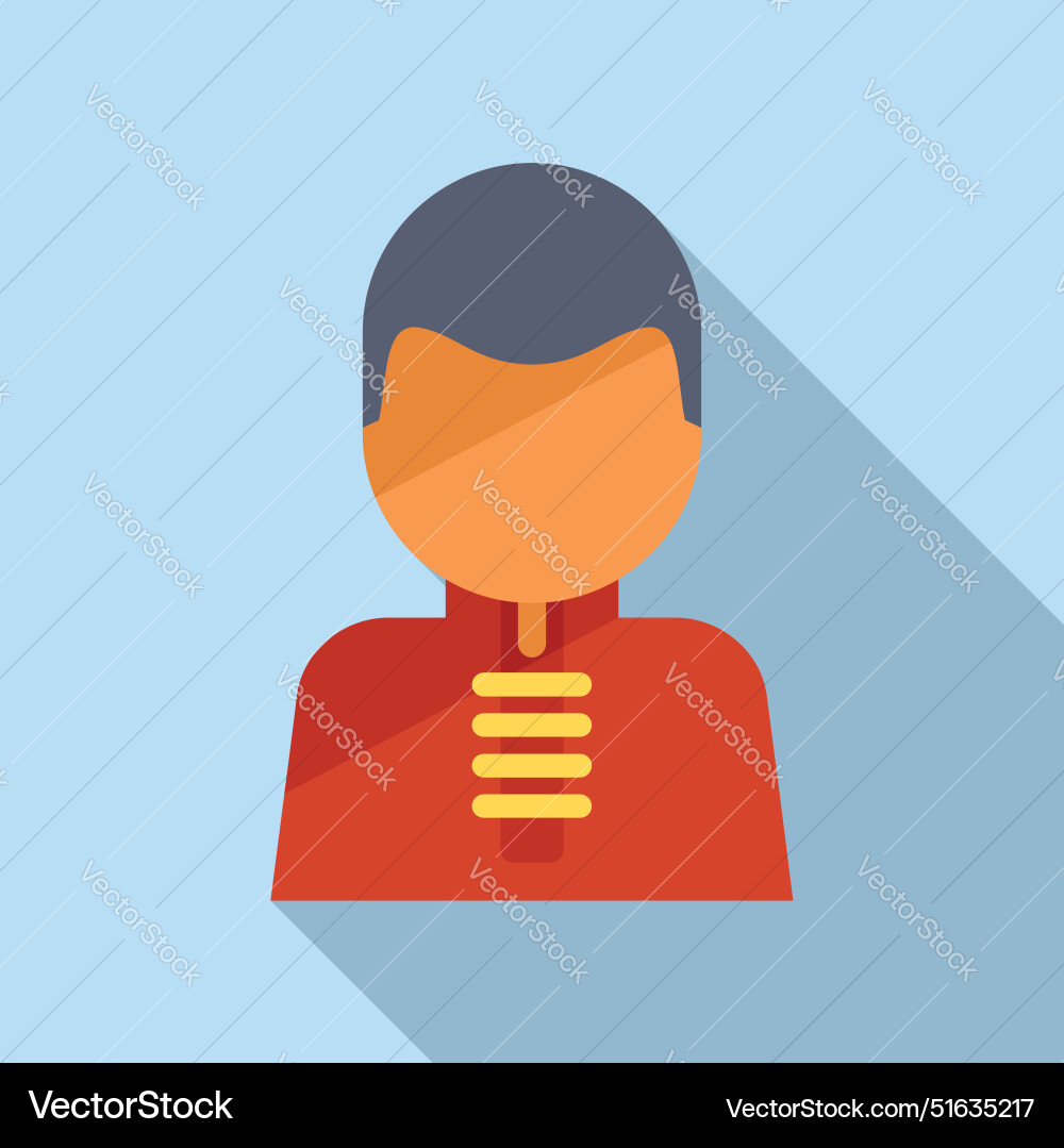 Chinese man wearing traditional clothes posing Vector Image